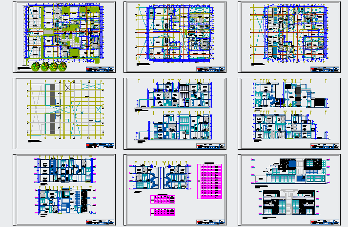 Condominium. Projects category, dwg project details