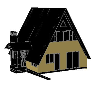 Chalet - ecological and bioclimatic. Projects category, dwg project details