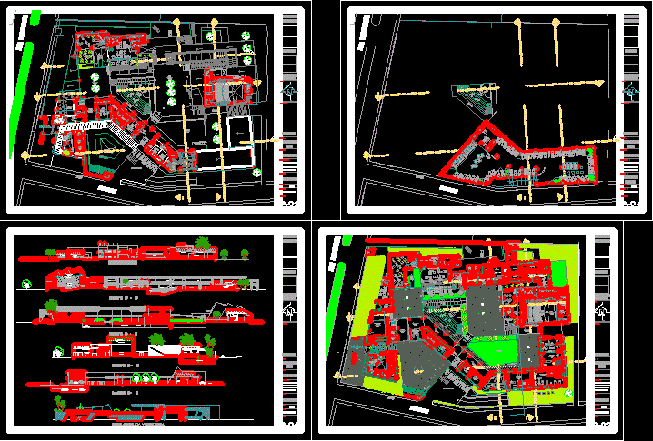 Cultural Center. Projects category, dwg project details