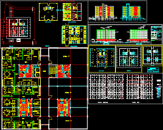 Office building - project. Projects category, dwg project details