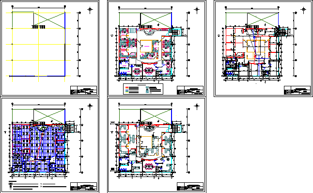 Utilitarian industrial building. Projects category, dwg project details