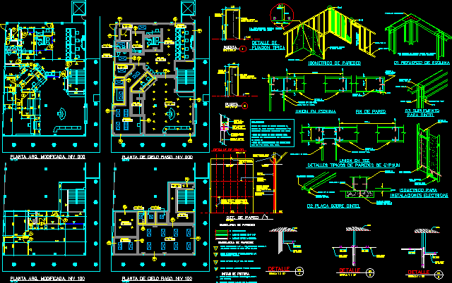 Office project. Projects category, dwg project details