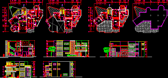 Triplex. Projects category, dwg project details