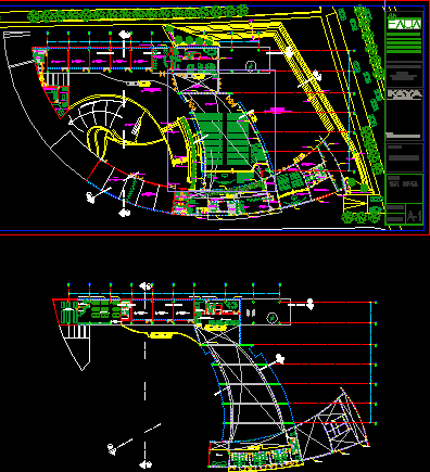 Narrow-minded Center. Projects category, dwg project details