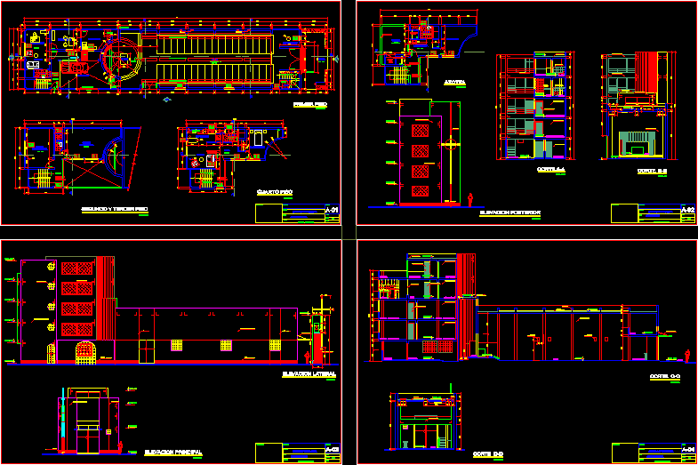 Narrow-minded Center. Projects category, dwg project details