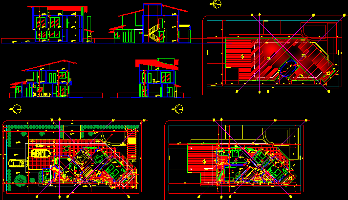 House - two floors. Projects category, dwg project details