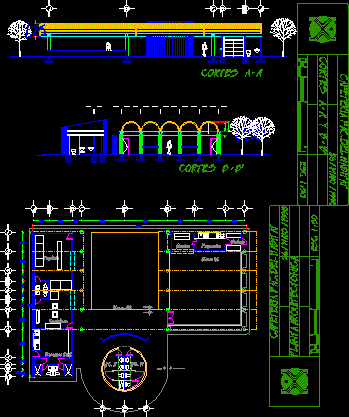 College students coffee bar. Projects category, dwg project details